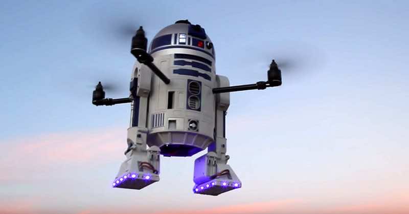 Star Wars Fan Creates A R2-D2 Robot That Can Fly