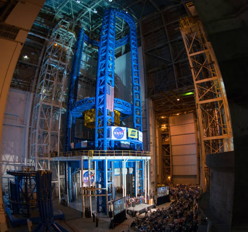 This Video Shows NASA Build A 130-Foot Tall Rocket Tank In J