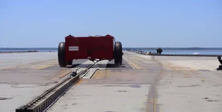 Watch US Navy's New Electromagnetic Catapult Launch A Sledge