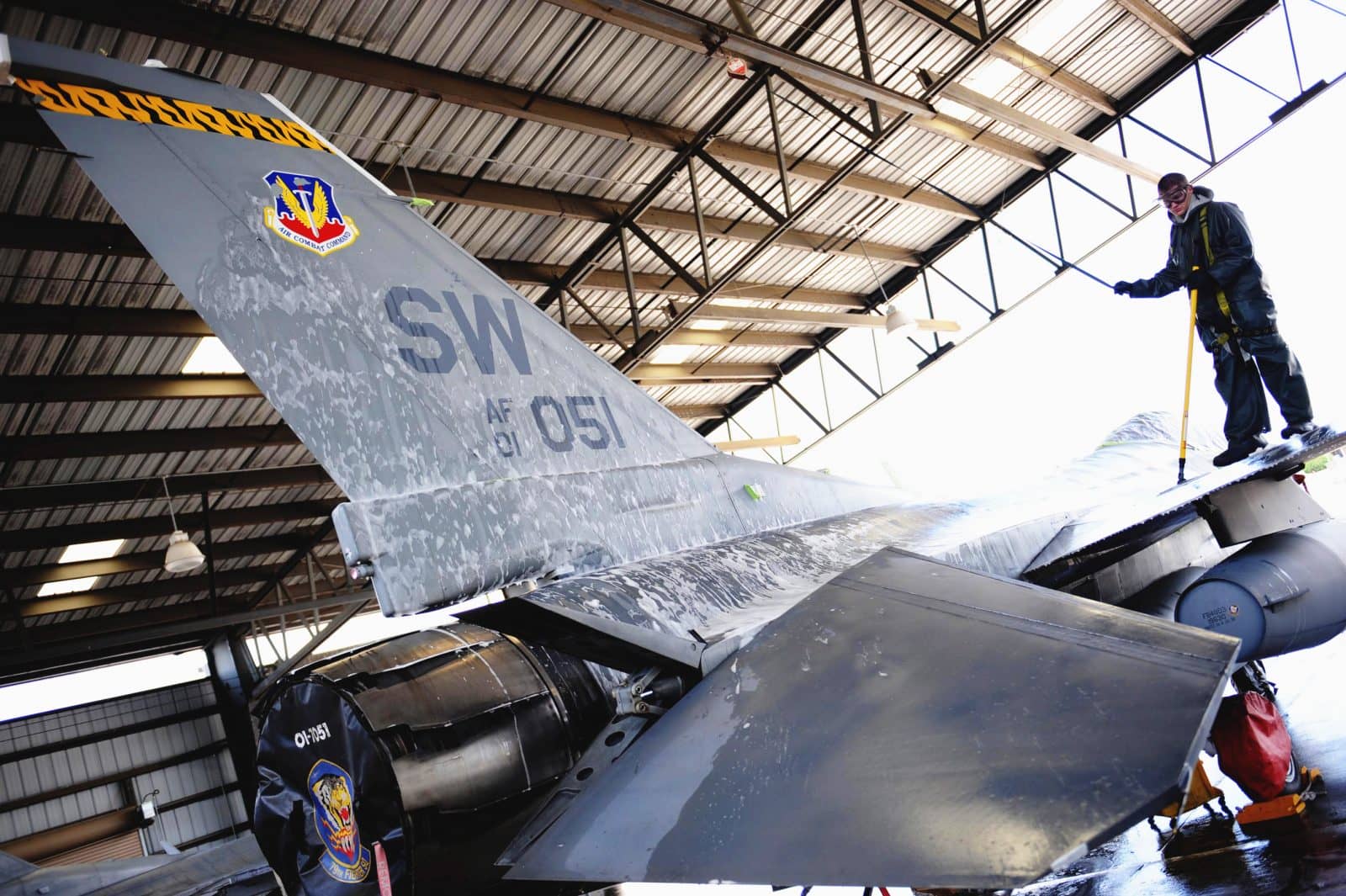 That Is How You Wash A $150 Million F-22 Raptor Fighter Jet