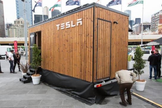 Tesla's Futuristic Tiny House Shows Off Its Energy Products