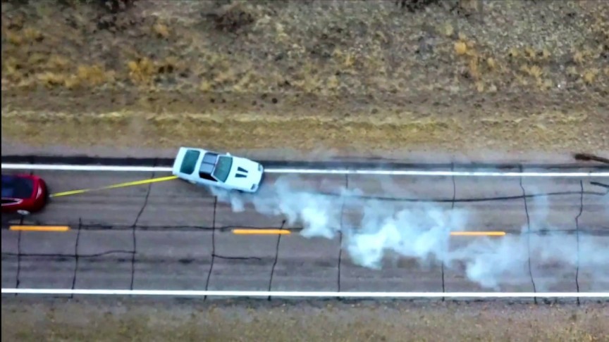 Watch This Tesla Model X Beat A Turbocharged Chevy Camaro In