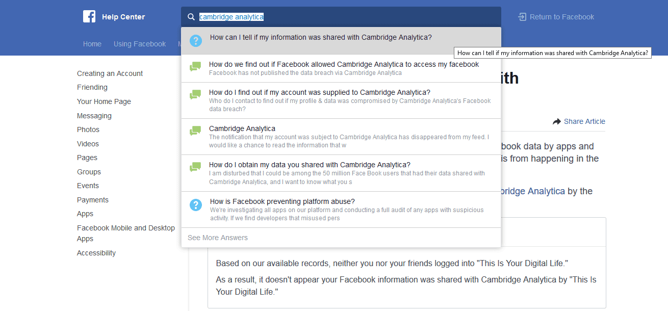 Here Is How You Can Check If Your Facebook Data Was Leaked