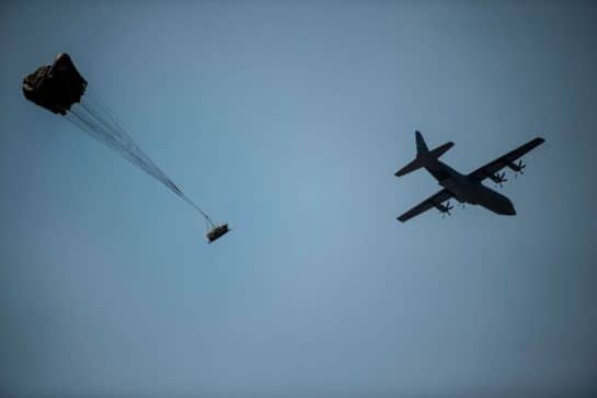 U.S. Humvee Dropped From The Sky Got Stuck In A Tree