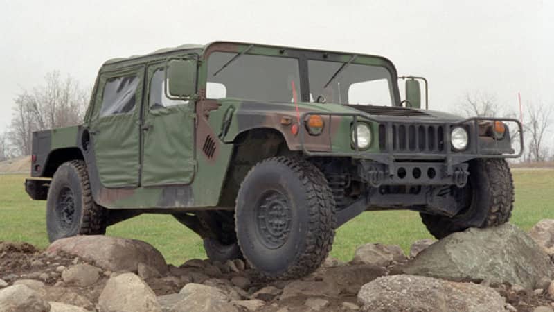 U.S. Humvee Dropped From The Sky Got Stuck In A Tree