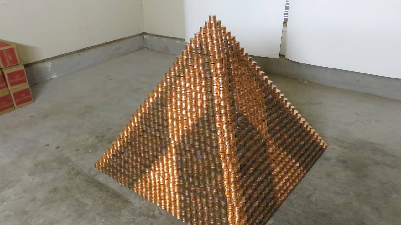 This Guy Is Building The World’s Largest Coin Pyramid