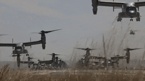 Witness The Elephant Walk As 43 US Marine Corps Aircraft Tak