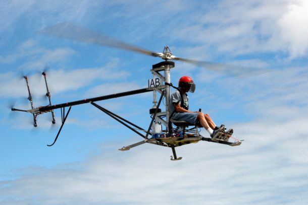 This Small Electric Helicopter Comes With 7 Tail Rotors - Th