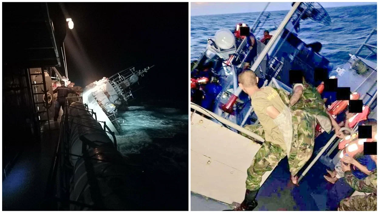 Large Thai Warship Sinks After Losing Power In A Huge Storm