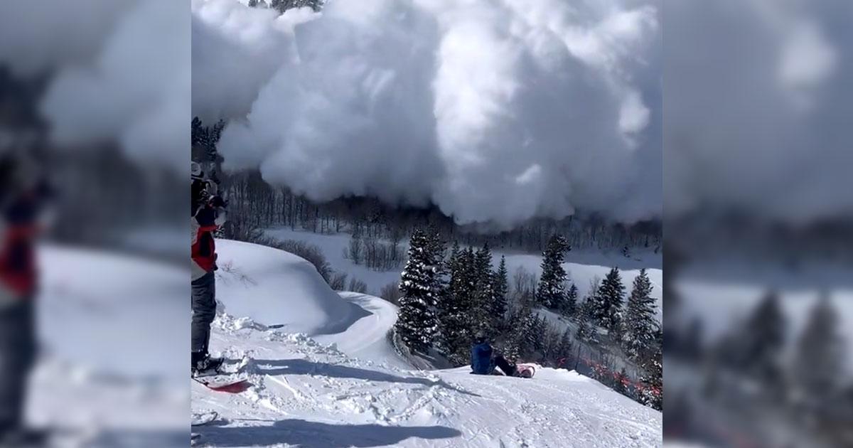 Terrifying Video Shows Huge Avalanche Coming Straight Toward