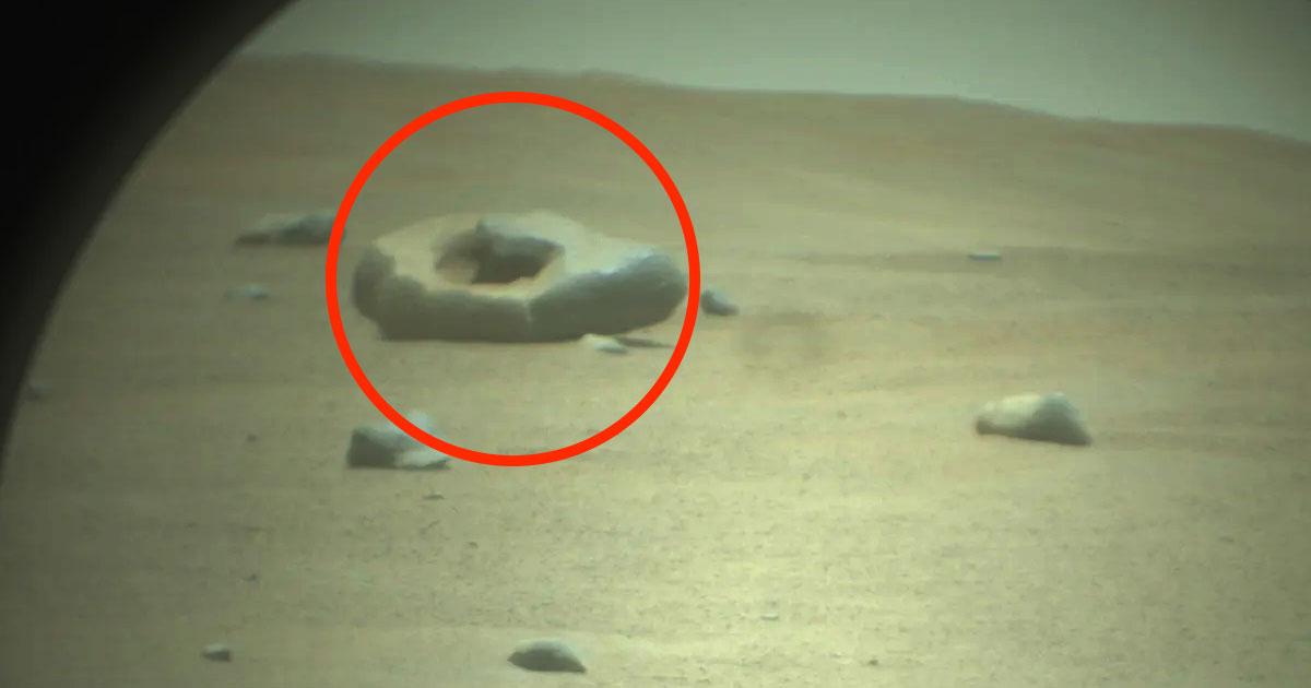 Scientists Have Found A Rock On Mars With A Hole Straight Th