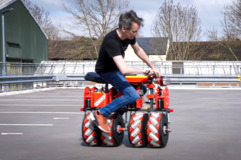 This New Self-Balancing Omnidirectional Motorcycle Can Spin,