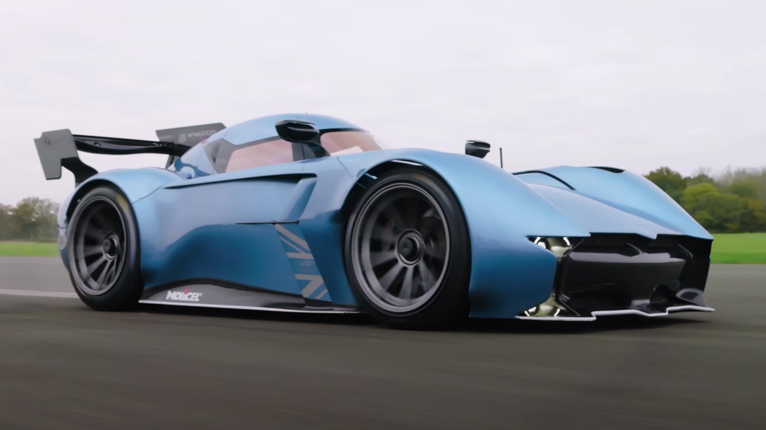McMurtry Spéirling Destroys F1 Car Top Gear Test Track Lap