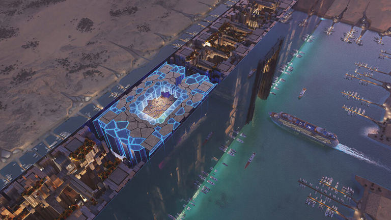 NEOM’s Linear City, THE LINE, Advances With A Stadium In T