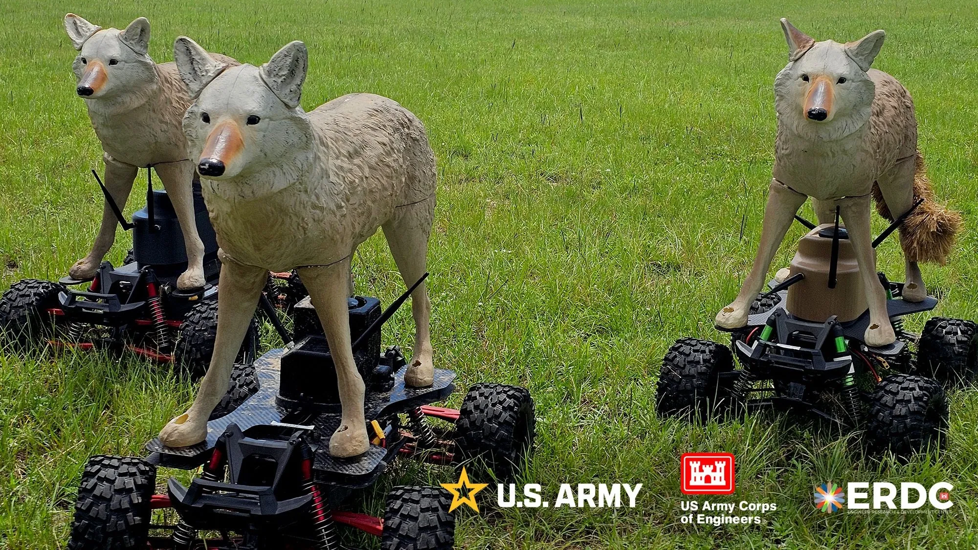 US Army Deploys Plastic Coyotes Attached To Mini Four-Wheele